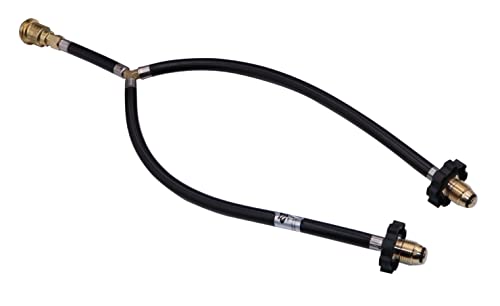 METER STAR 350 PSI High Pressure Universal Dual Propane Tank Connection Kit, Propane Y Splitter Hose Adapter Kit Connect 5-100 lbs Cylinder Tank for Grill, Heater, Fire Pit, Fireplaces