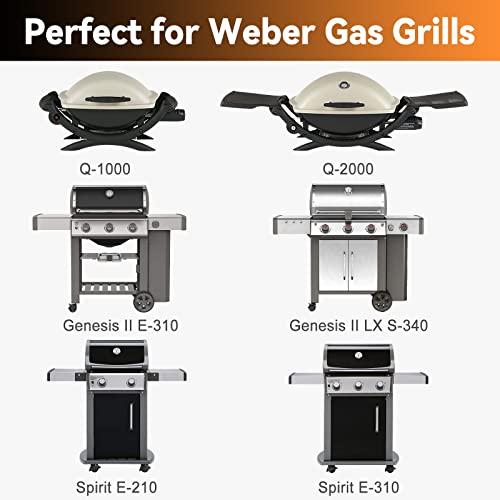 SHINESTAR 20-Pack Drip Pans for Weber, Grill Accessories for Weber Genesis, Spirit, Q Series, Disposable Aluminum Foil Grease Tray Liners, 8.5 x 6 Inch
