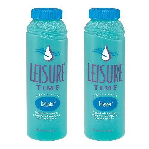 LEISURE TIME B-02 Defender for Spas and Hot Tubs, 1-Quart, 2-Pack & D-02 Gon Hot Tub Metal Remover, 2-Pack