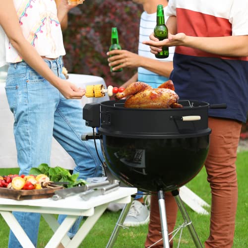SHINESTAR Upgraded Rotisserie Kit for All Weber 22-Inch Kettle Charcoal and Other Similar Size Grills, Sturdy & Well Balanced, Part# 2290