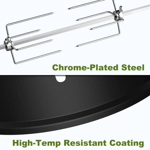 SHINESTAR Upgraded Rotisserie Kit for All Weber 22-Inch Kettle Charcoal and Other Similar Size Grills, Sturdy & Well Balanced, Part# 2290