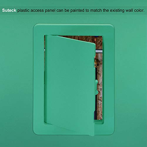 Suteck Plastic Access Panel for Drywall Ceiling 4 x 6 Inch Reinforced Plumbing Wall Access Doors Removable Hinged White
