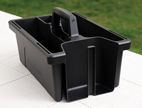 Blackstone 5556 Open Griddle Caddy Tool Box with Handle and Two Compartments Heavy Duty Saving Outdoor Grill BBQ Accessories, Portable Convenient Storage Cooking Space Organizer, Black