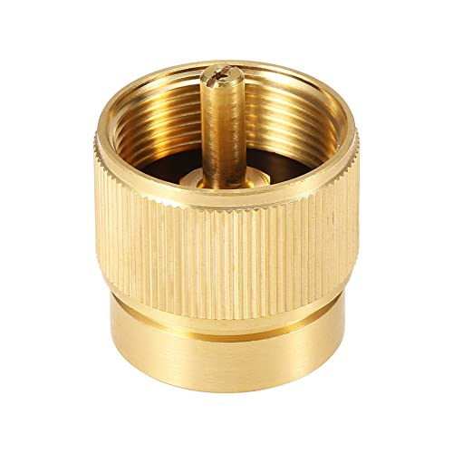 Hooshing Propane Camping Stove Adapter 1LB Propane Small Tank Input EN417 Lindal Valve Output Cylinder LPG Canister Adapter for Outdoor Camping