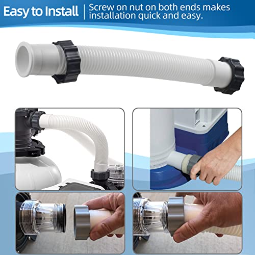 Pool Sand Filter Pump Hose - 11535 Interconnecting Hose Replacement for Intex 16 Inch Sand Filter Pumps & Saltwater Systems