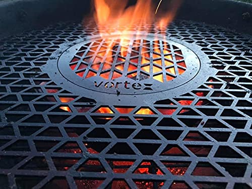 VORTEX (IN)DIRECT HEAT® Grill Grate Replacement for 22 Kettle, UDS OR KAMADO Style Charcoal BBQS with Removable Searing Grate - 22 in