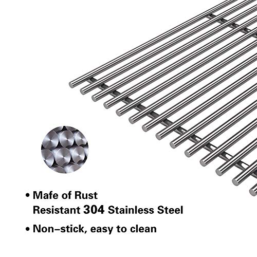 Htanch SG523 (2-Pack) 15" Stainless Steel Cooking Grid/Grates for Weber 7523 Genesis Silver A, Spirit E-200,Spirit 500,Spirit 210 (2007-2012) Gas Grills