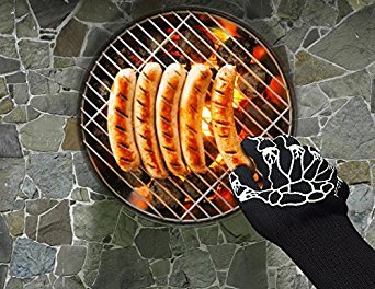Heat Guardian Heat Resistant Gloves – Protective Gloves Withstand Heat Up To 932℉ – Use As Oven Mitts, Pot Holders, Heat Resistant Gloves for Grilling – Features 5” Cuff for Forearm Protection