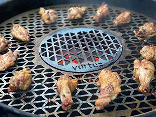 VORTEX (IN)DIRECT HEAT® Grill Grate Replacement for 22 Kettle, UDS OR KAMADO Style Charcoal BBQS with Removable Searing Grate - 22 in