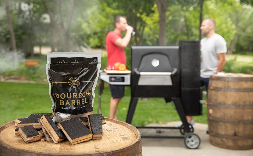 Midwest Barrel Company Authentic Barrel BBQ Smoking Wood (Bourbon Barrel Smoking Wood Chunks)