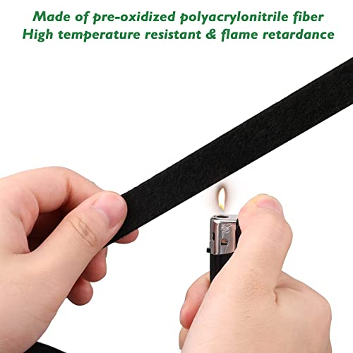 Lineba Smoker Gasket, 15 FT Long BBQ Smoker Self Stick Seal Tape, 1/2β x 1/8β High Temp Seal Grill Gasket for Smokers and BBQ Lid