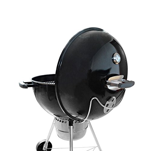 Outspark Grill Lid Holder-BBQ Accessories for All Weber 18/22/26 Inches Charcoal Kettle Grills, Grill Slide a Side Lid Prop,Stainless Steel