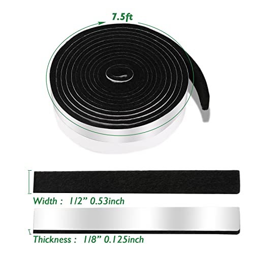 Lineba Smoker Gasket, 15 FT Long BBQ Smoker Self Stick Seal Tape, 1/2β x 1/8β High Temp Seal Grill Gasket for Smokers and BBQ Lid