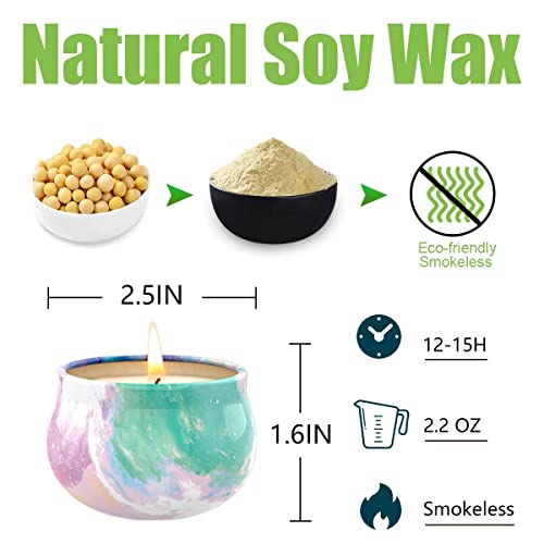 Sctress Candle Gift for Women 2.2OZ 9 Pack Make with Soy Wax and Oils Stress Relief and Aromatherapy Candle Sets