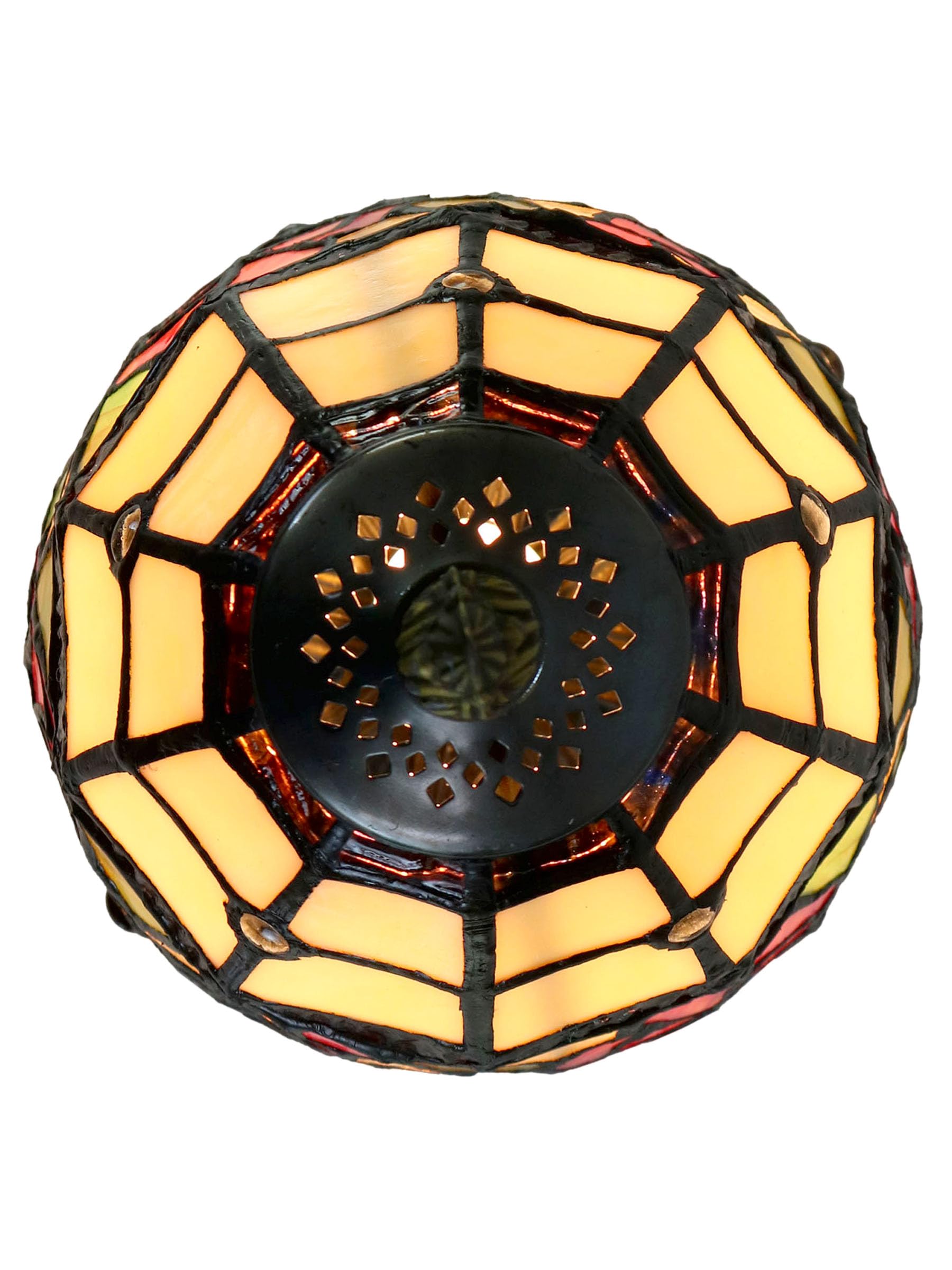 Dale Tiffany TA70711 Enid Table Lamp, Antique Brass and Art Glass Shade, 16.00x5.75x5.75