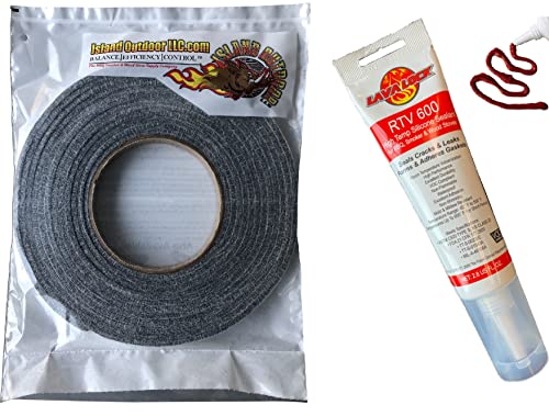 LavaLock Smoker Sealer High Temp BBQ Gasket & Adhesive Smoker lid Door Tape GL-1/2 & LL3R