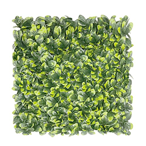 Windscreen4less Artificial Faux Ivy Leaf Decorative Fence Screen 20'' x 20" Boxwood/Milan Leaves Fence Patio Panel, Ficus 25 Pieces