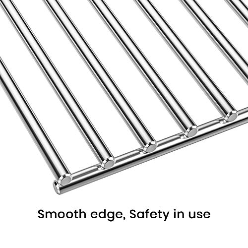 Stanbroil Solid Rod Stainless Steel Grill Cooking Grates Replacement Parts for Coleman Roadtrip Swaptop Grills LX LXE LXX, 2 Pack
