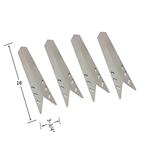 bbqGrillParts Grill Heat Plate for Select Grill Chef BM2000, FL-2000, GBC1088WB, GBC1273W, BHG BH12-101-001-02 & Uniflame GBC1273SP Gas Models - 4 Pack (16" x 3-3/4")