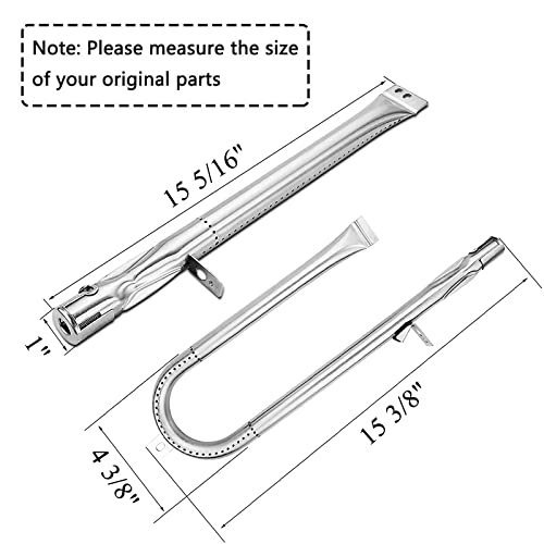 Criditpid Grill Replacement Parts for Brinkman 810-3660-S, 810-3661-F Models. Grill Heat Plate Shields, Pipe Burner Tubes and Crossover Tubes for Brinkman 810-3660-S.