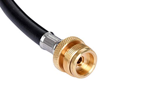GasSaf 6FT Quick Connect Propane Hose for RV to Grill, 1/4" Quick Disconnect Lp Gas Line Connects 1 lb Portable Appliance to RV