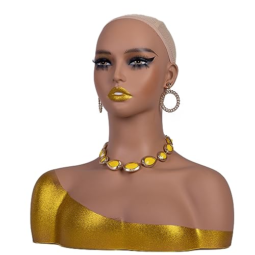 L7 MANNEQUIN Lifesize Mannequin Head Wigs Earrings Jewelry Display Model Head with Evening Dress Painting Model Head with Hand Shoulder Bust Stand