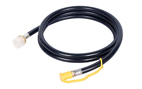 GasSaf 6FT Quick Connect Propane Hose for RV to Grill, 1/4" Quick Disconnect Lp Gas Line Connects 1 lb Portable Appliance to RV