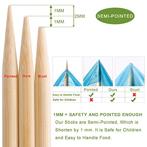 120 PCS Bamboo Marshmallow Roasting Sticks, SMores Skewers for Fire Pit, Extra Long 30 Inch Heavy Duty 5mm Thick Wooden SMores Sticks for Open Fire Pits Roaster Barbecue Hot Dog Camping Kebab Sausage