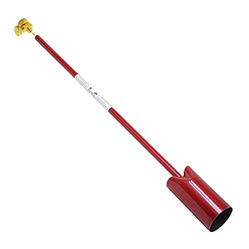 MCAMPAS Disposable Adjustable Pressure Propane Gas Regulator Valve,1LB Tank Connection Needle Valve x 1/4" NPT Male (Tapped M8 Female) Adapter Fitting