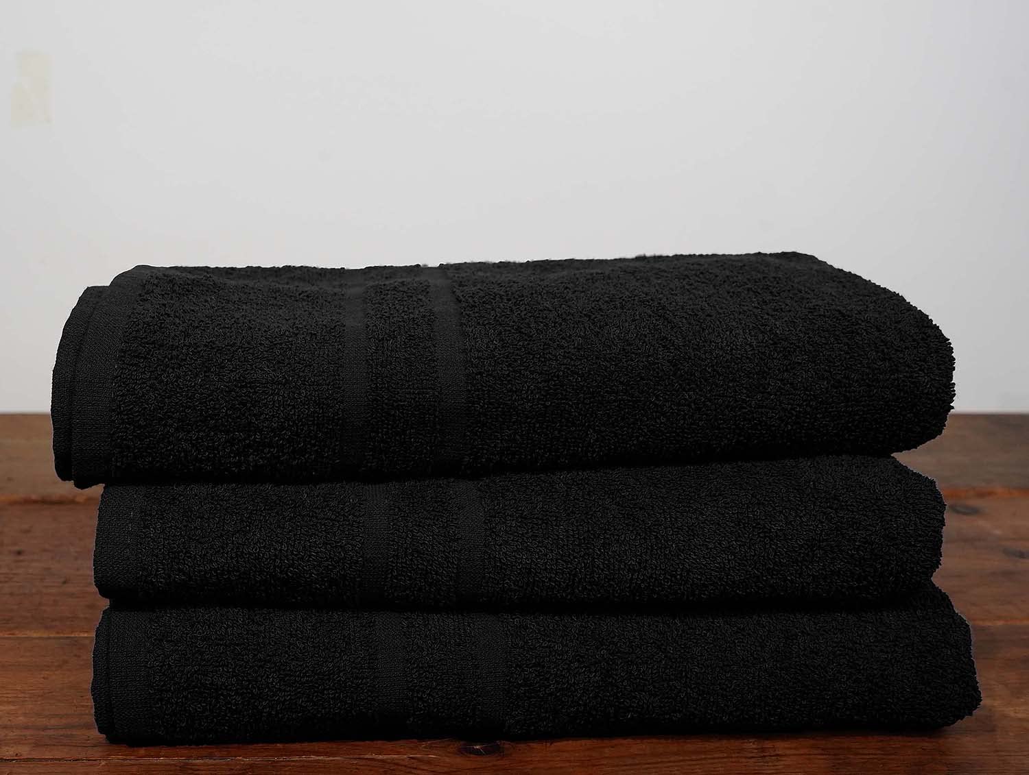 Pristine Linen 100% Cotton Bath Towels Black 22x44 Premium Towels for Bathroom