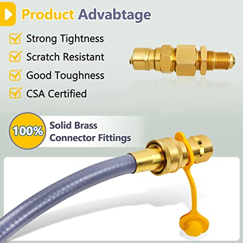 12FT Natural Gas Conversion Kit,52066 Gas Conversion Kit,65,000 BTU Natural Gas Hose and Regulator Compatible with Grill Kitchen Auxiliary Gas Grill