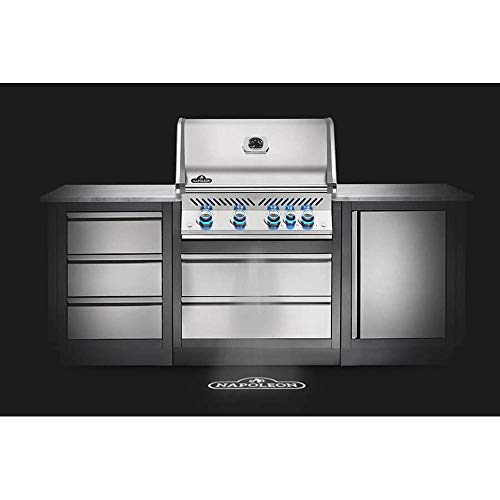 Napoleon BIPRO500RBPSS-3 Built-in Prestige PRO 500 RB Propane Gas Grill Head, sq.in. + Infrared Infrared Rear Burner, Stainless Steel