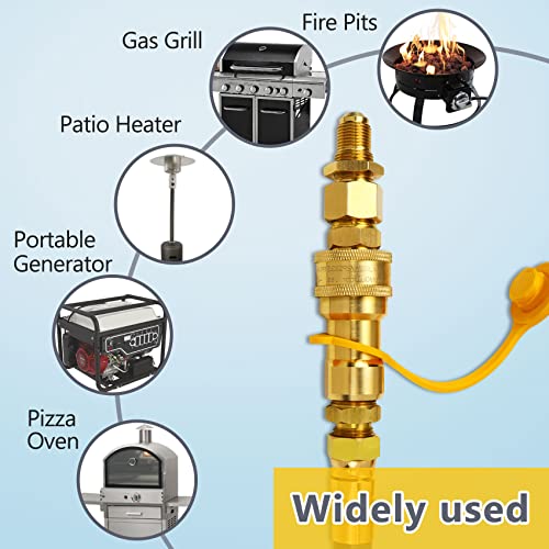 12FT Natural Gas Conversion Kit,52066 Gas Conversion Kit,65,000 BTU Natural Gas Hose and Regulator Compatible with Grill Kitchen Auxiliary Gas Grill