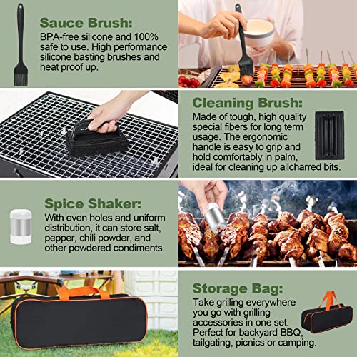 Griddle Accessories Kit, 43PCS Flat Top Grill Accessories Set for Blackstone and Camp Chef, Grill BBQ Spatula Set with Enlarged Spatulas, Basting Cover, Scraper, Tongs for Outdoor BBQ