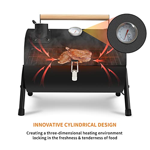 Lovely Snail Charcoal Grill Portable BBQ Grill, Barbecue Camping Grill for Outdoor Cooking, Camping and Picnic