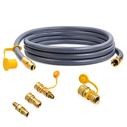 12FT Natural Gas Conversion Kit,52066 Gas Conversion Kit,65,000 BTU Natural Gas Hose and Regulator Compatible with Grill Kitchen Auxiliary Gas Grill