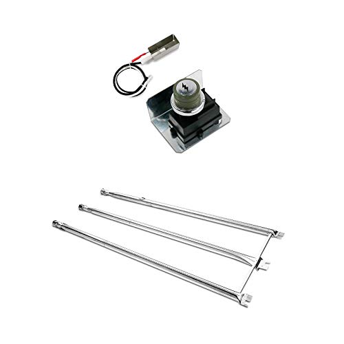 GRISUN 34 1/4 Inches 67722 Grill Burner Replacement 67726 Igniter Kit Replacement for Weber Genesis 300 Series