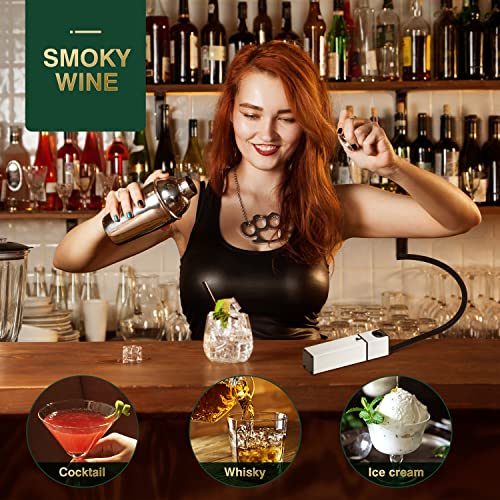 Smoking Gun Cocktail Smoker Food Smoker for Sous Vide Meat Veggies Drinks Cheese, 6 Flavors Wood Chips Included