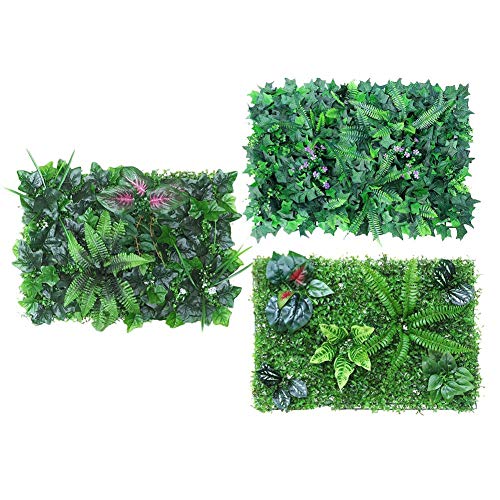 N/F Artificial Boxwood Panels Topiary Hedge Plant, Privacy Hedge Screen UV Protected Suitable for Outdoor, Indoor, Garden, Fence, Backyard and Décor