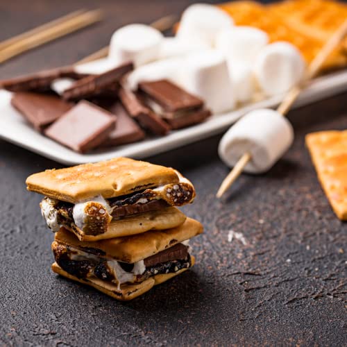 Portable Bonfire with 112 Piece S'Mores Kit - No Fire Pit Needed - Make Up to 24 S'Mores - Includes Table Top Mini Bonfire, Roasting Sticks, Chocolate, Graham Crackers, and Marshmallows