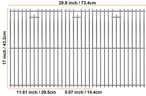 Stainless Steel Solid Rod Cooking Grates for Nexgrill 720-0882A Evolution Infrared Plus 5-Burner Replacement Grill Grates Parts,3 Pack
