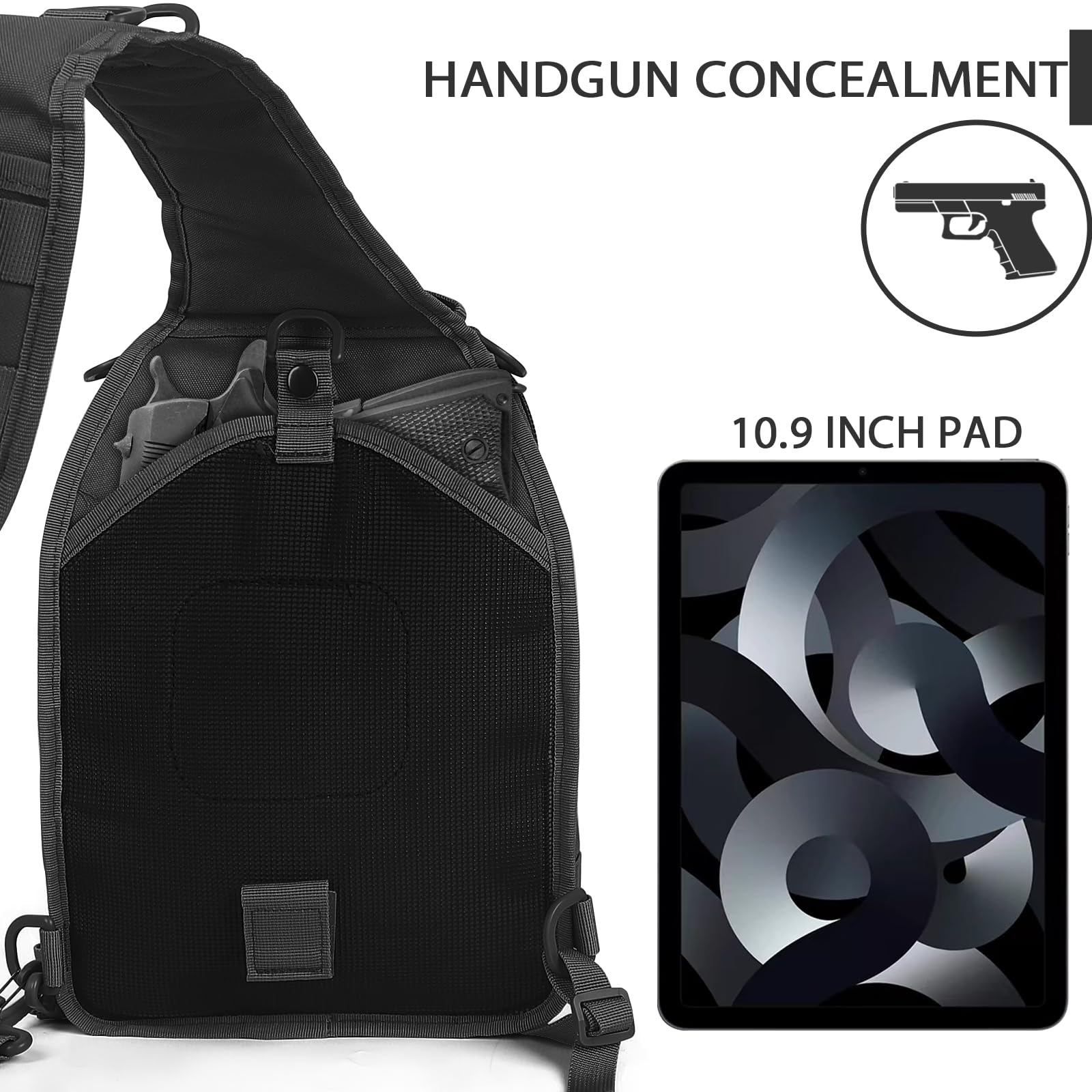 HAOMUK Tactical Sling Bag Backpack Military Rover Shoulder Sling Pack Small EDC Crossbody Chest Bag for Men