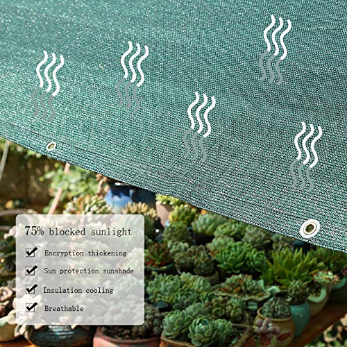 LKLXJ Roof Sunshade Fabric Rectangle Dark Green,75% Shade Protection, Shade Cloth Garden Canopy , Patio Insulation Net,Heavy Duty Full Size for Animal Houses and Courtyard Privacy Fences
