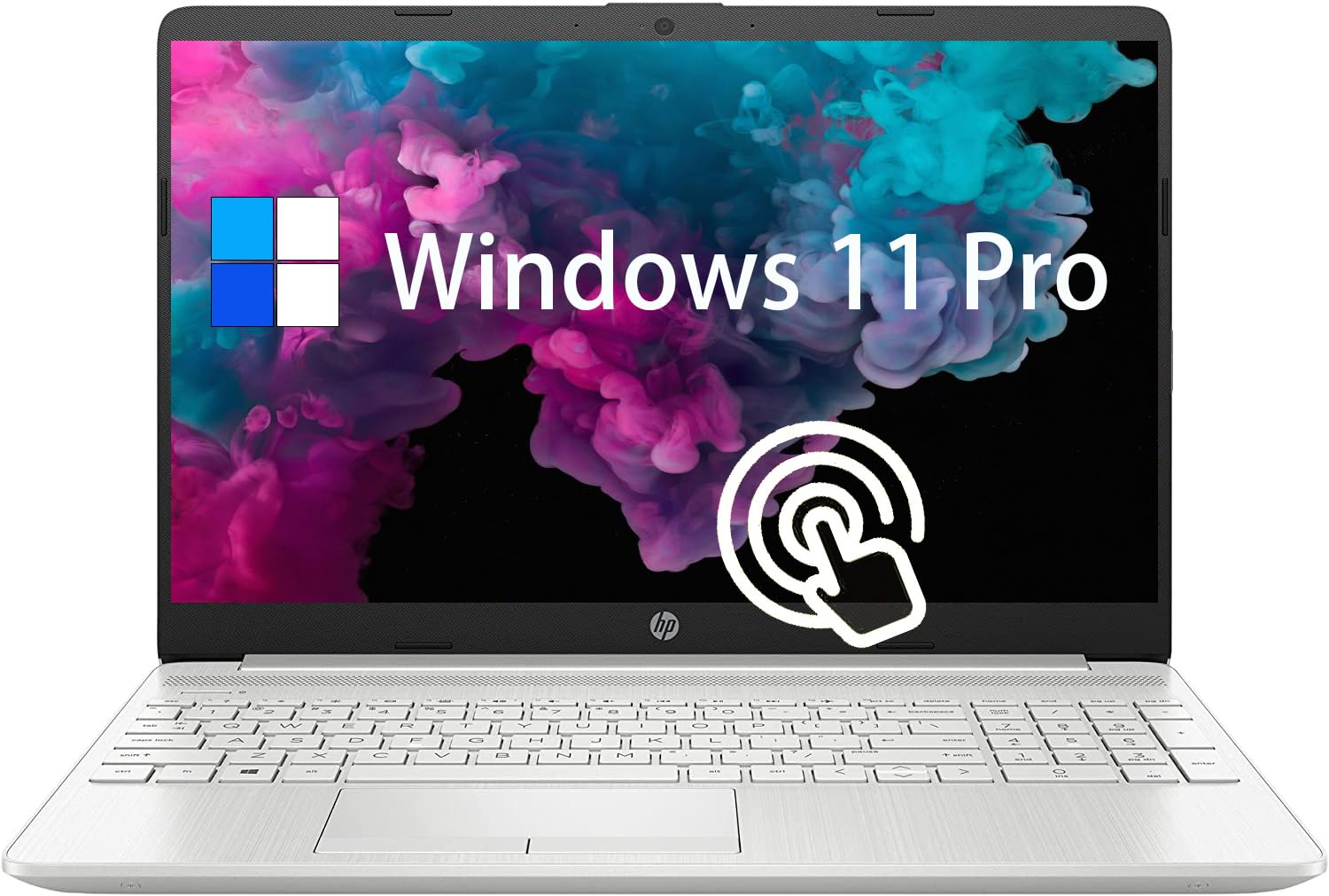 HP 15.6 Inch Touchscreen Laptop for College Students, School, 11th Gen Intel Core i3-1115G4, Windows 11 Pro, 16GB RAM, 1TB SSD, HDMI, WiFi 5.0, Silver, PCM