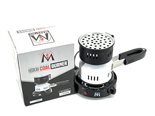Hookah Coal Burner Hot Plate Durable Faster Coal Burner Smart Heat Control Long Cable for BBQ Kitchen Hookah Coal Burner Multipurpose Electric Charcoal Coal Burner Starter - Premium Series (White)