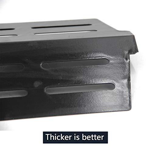 Hongso 65505 7622 Porcelain-Coated Steel Heat Deflector Replacement for Weber Genesis 300 Series E/S-310 E/S-320 E/S-330 with Front-Mounted Control 13 1/4" Flavorizer Bar Heat Shield Plate 62756