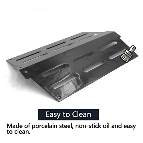 Hongso 65505 7622 Porcelain-Coated Steel Heat Deflector Replacement for Weber Genesis 300 Series E/S-310 E/S-320 E/S-330 with Front-Mounted Control 13 1/4" Flavorizer Bar Heat Shield Plate 62756