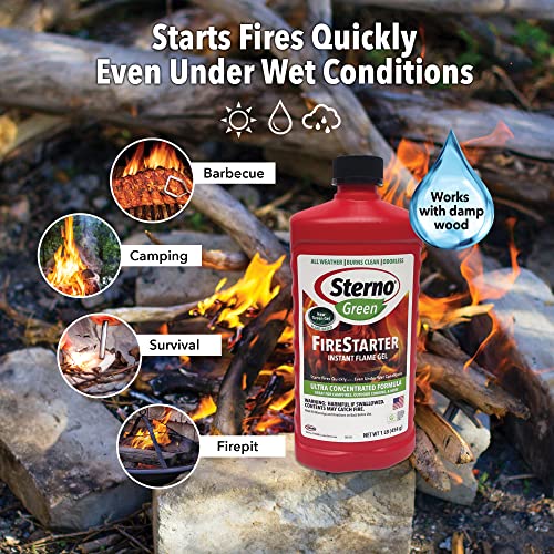 Sterno All- Weather Instant Flame Gel Fire Starter Fire Starter, Weather Instant Flame Gel Fire Starter, Assorted