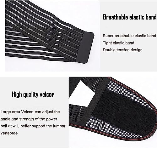 Orthopedic Tourmaline Self-Heating Magnetic Steel Bone Waist Belt Men Women Lumbar Support Back Brace Belt with 3pcs Pad,Black 2023,L