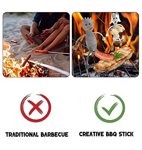 Funny Marshmallow Roasting Sticks - Hot Dog Roasting Sticks for Fire Pit Campfire Including Sticks